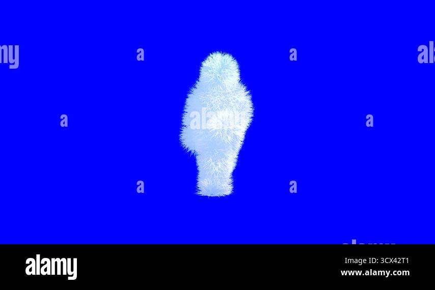 White Yeti character Dancing on a Red Background Stock Video Footage ...