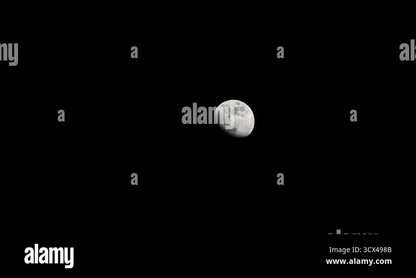 moon move on dark night sky and soft cloud passing1 Stock Video Footage ...