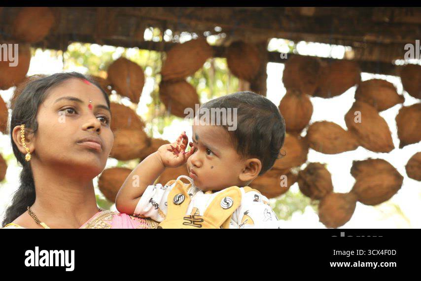 Indian Poor Mother with Kid Stock Video Footage - Alamy
