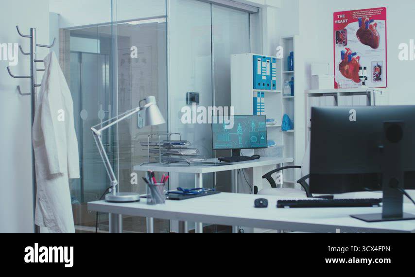 Computer with futuristic MRI X ray body scan Stock Video Footage - Alamy