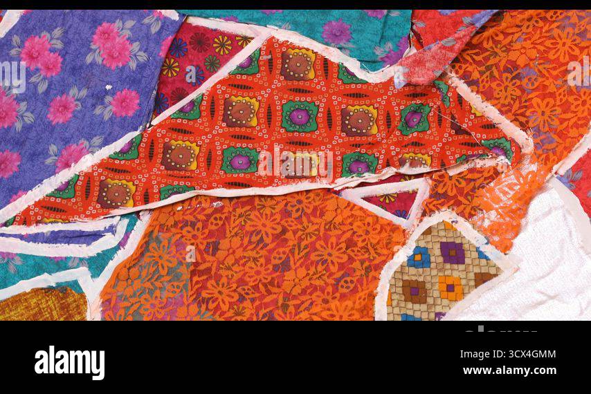 Art work on Cloth Stock Video Footage - Alamy