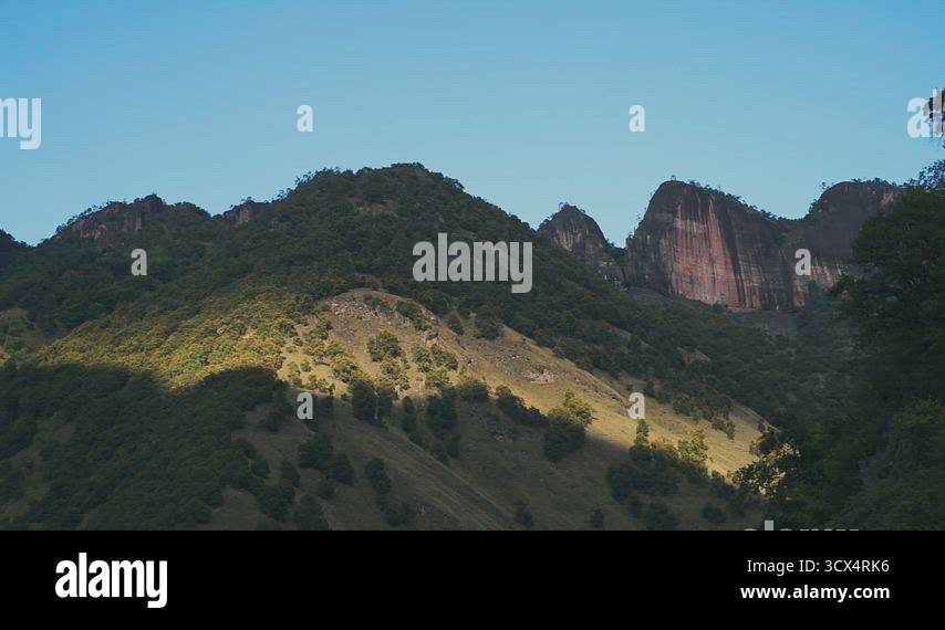 WS PAN Landscape with forest and cliffs, Liming,Yunnan,China Stock ...