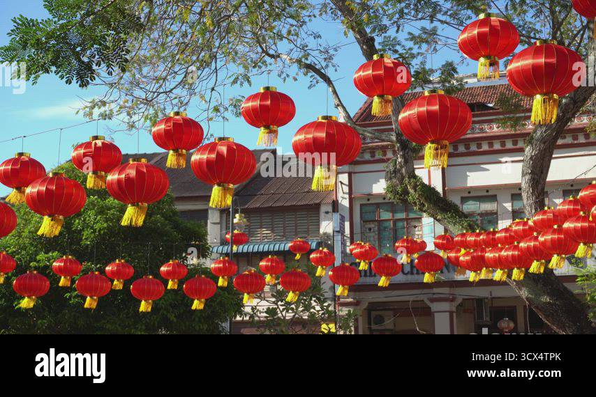 Chinese lantern chinese new year Stock Video Footage - Alamy