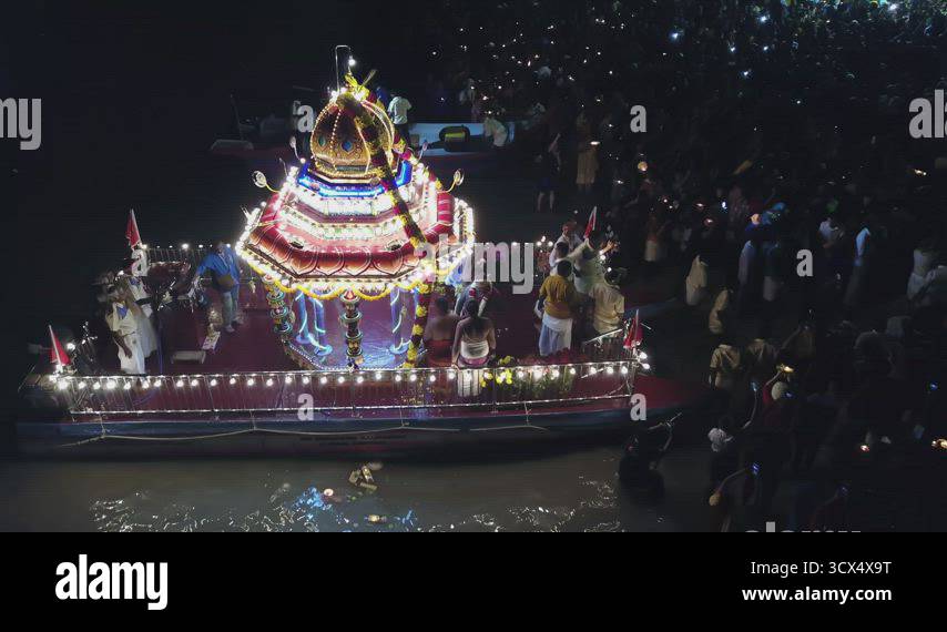 Floating chariot festival, celebration to thank the goddess Stock Video ...