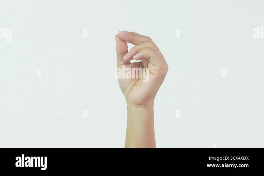 Close up of hand snapping her fingers making hand gestures to the ...