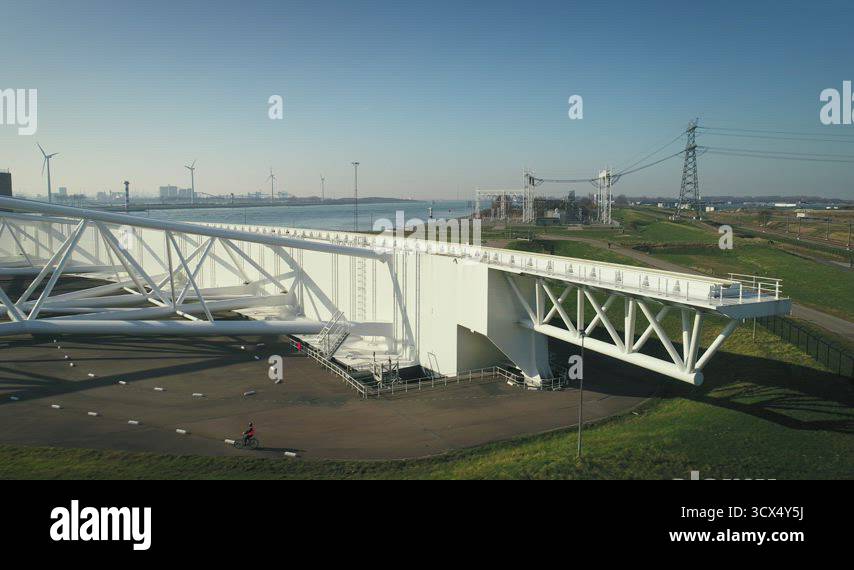 WS POV Maeslantkering, part of Deltawerken system of flood barriers and ...