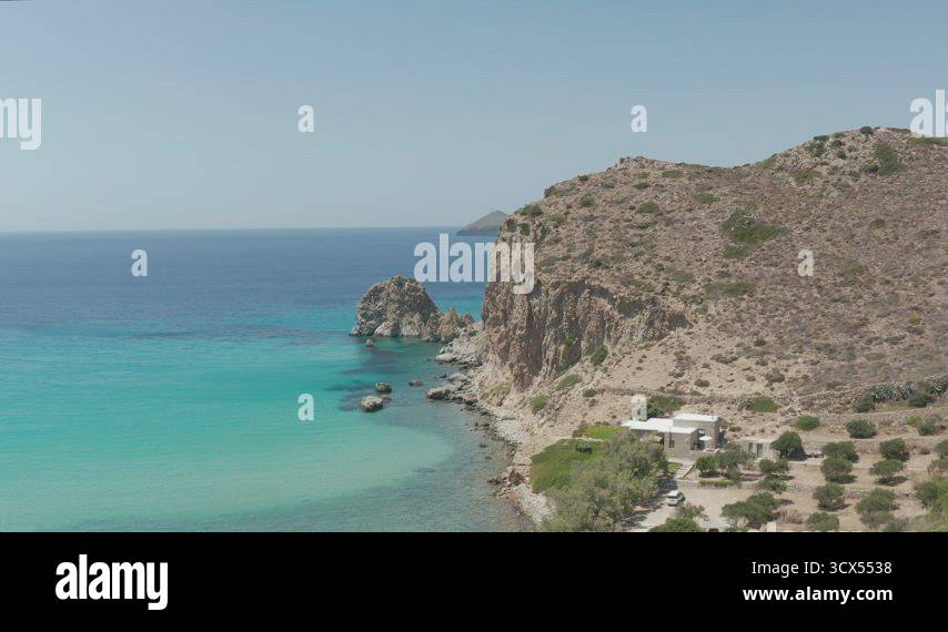 blue sky, paradise, paradise island, rhodes, rocks, shoreline, aerial ...