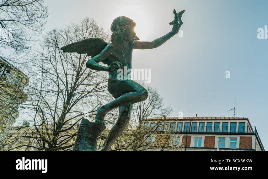 Angel Statue Lens Flare Time Lapse Stock Video Footage - Alamy