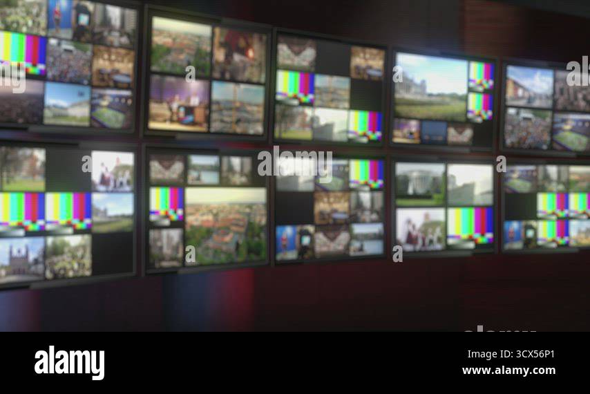 News center screens backdrop Stock Videos & Footage - HD and 4K Video ...