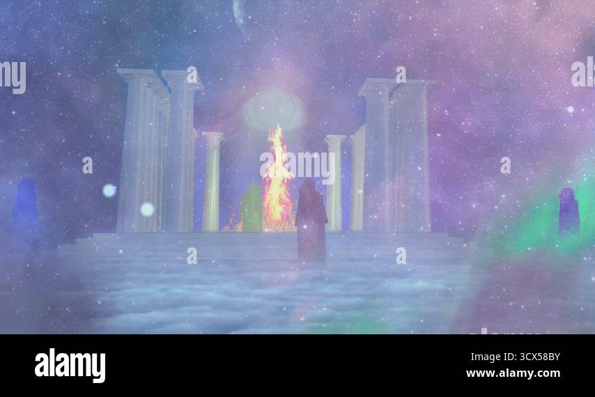 Ancient temple of fire Stock Video Footage - Alamy