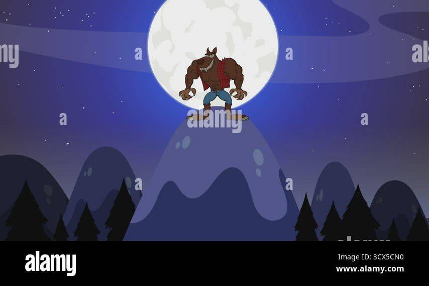 Angry Werewolf Cartoon Character Stock Video Footage - Alamy