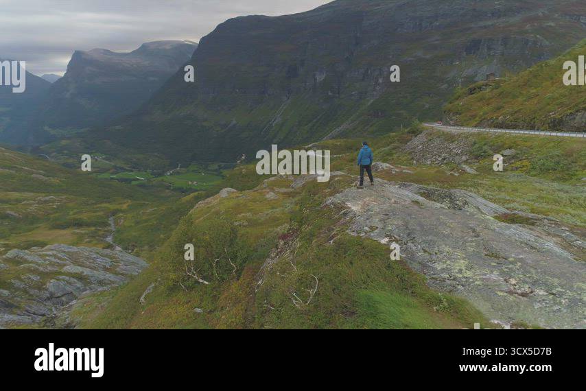 Man standing looking mountain valley Stock Videos & Footage - HD and 4K ...