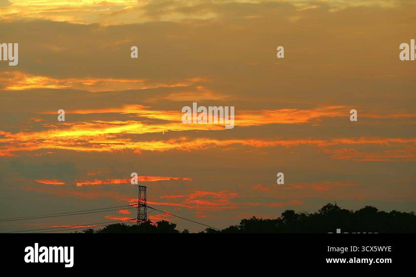 Silhouette electric pole sunset Stock Videos & Footage - HD and 4K ...