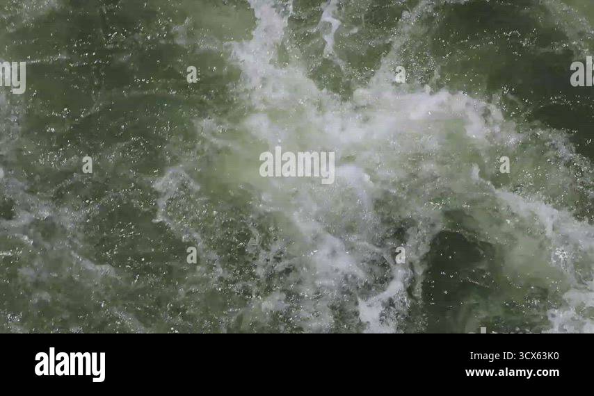 Greenish Sea or ocean waves motion with fast moving water Stock Video ...