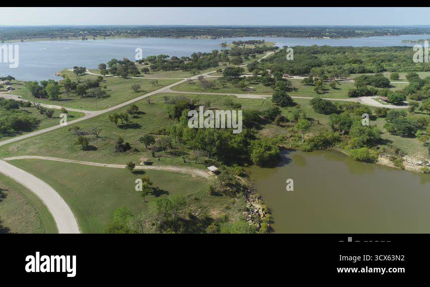 Aerial video of Lake Proctor in Proctor Texas Stock Video Footage - Alamy