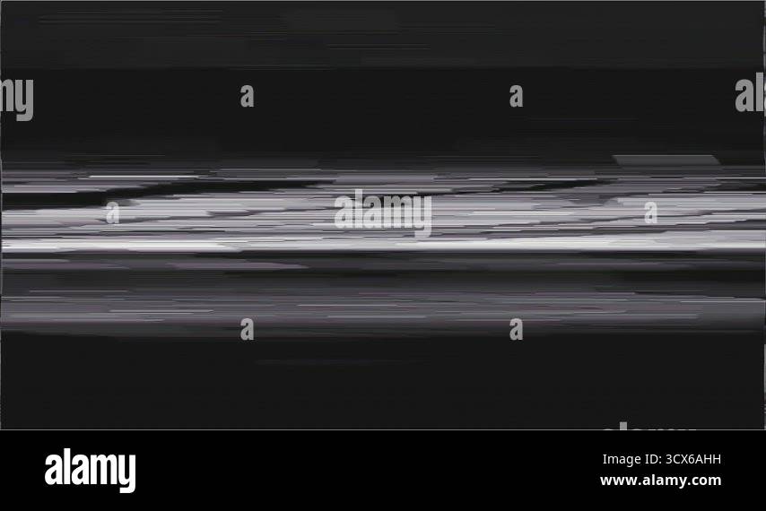 VHS real defects noise and artifacts, glitches from the old tape black ...