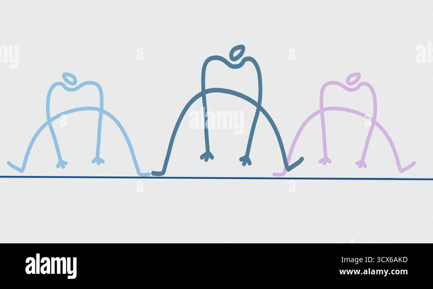 Animation of Dancers - Hand drawn in cartoon style Stock Video Footage ...