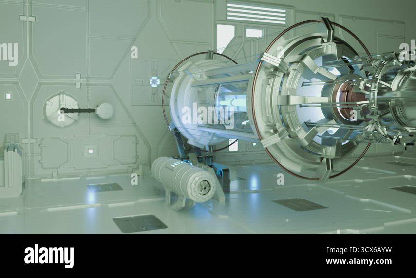 Inside of a hi-tech laboratory or space ship Stock Video Footage - Alamy