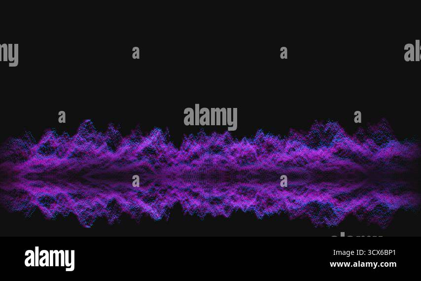 Reflection abstract violet blue waveform sound audio music oscillation ...