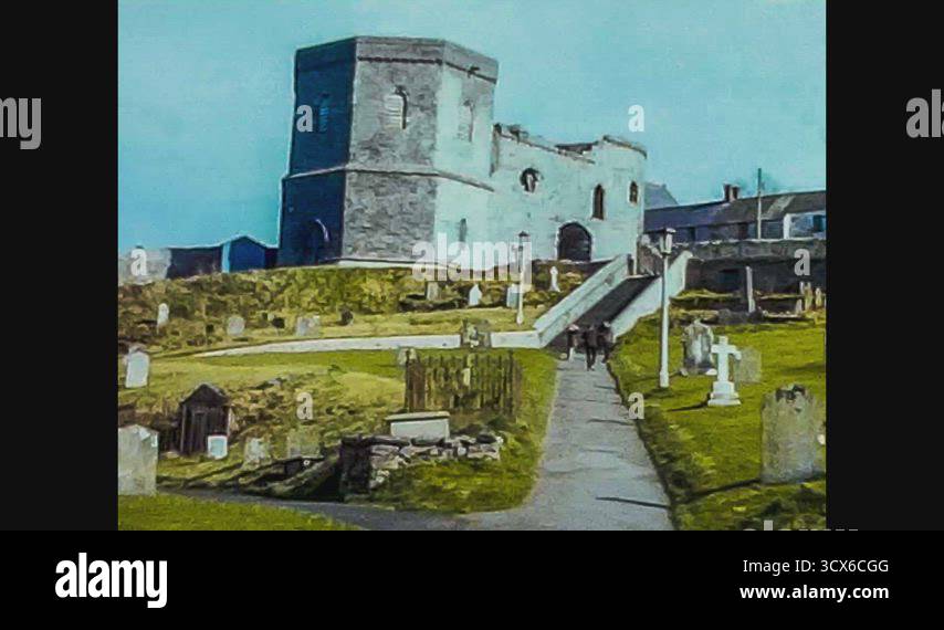United Kingdom 1967, St. David's castle in Wales Stock Video Footage ...