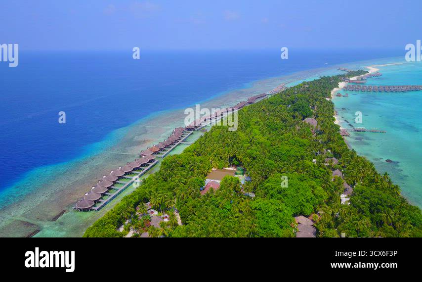 Drone view seascape of relaxing coast beach voyage by blue ocean with ...