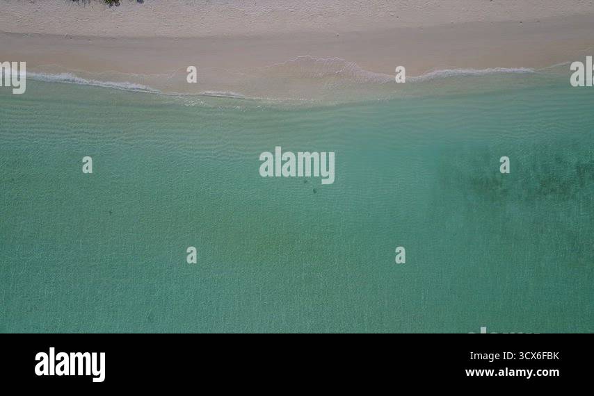 Aerial nature of tropical coast beach voyage by blue green sea and ...