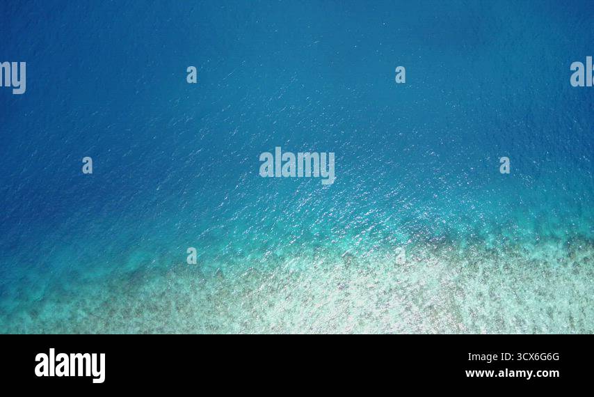 Drone abstract of perfect bay beach lifestyle by blue green water with ...