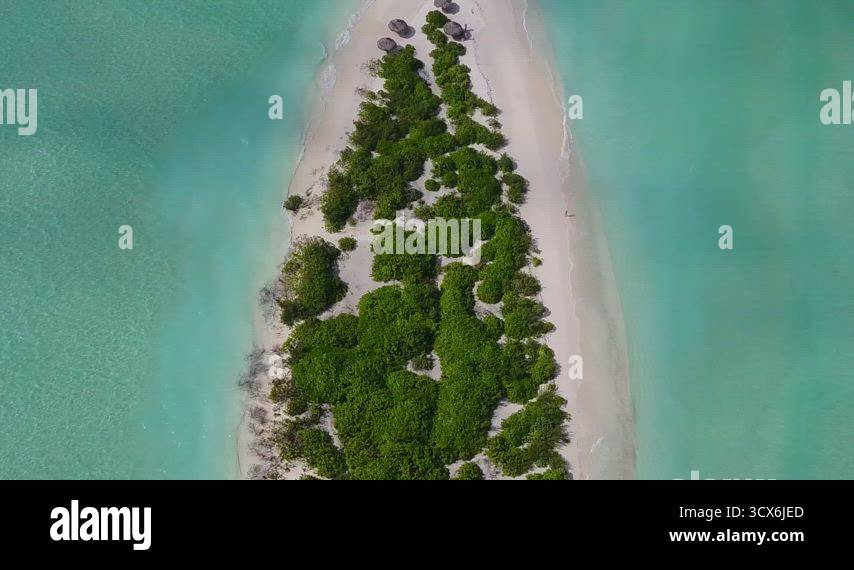 Aerial nature of relaxing coast beach vacation by blue green lagoon ...