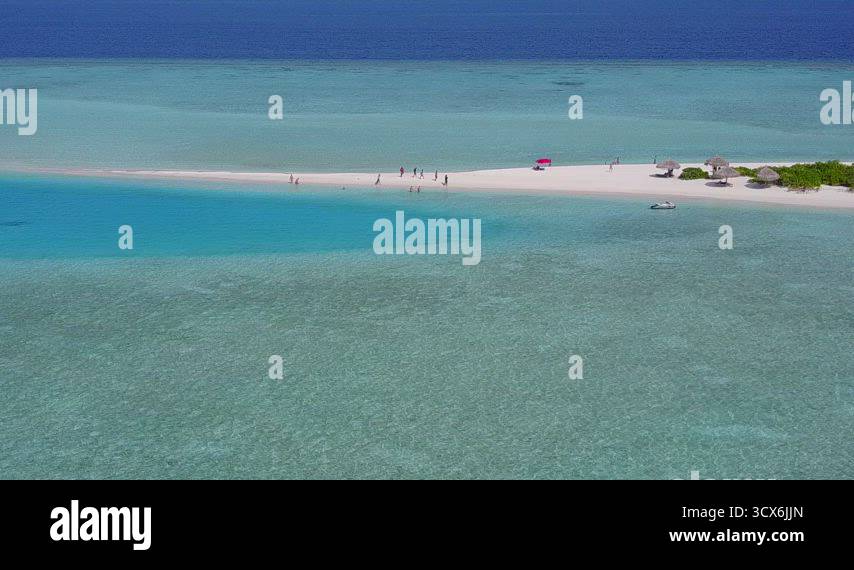 Aerial texture of perfect resort beach journey by clear ocean and white ...