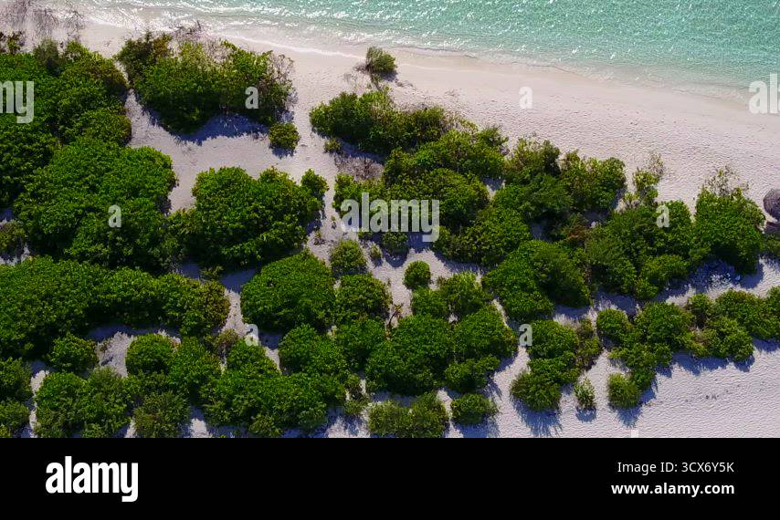 Summer travel of exotic coast beach holiday by clear sea and white sand ...