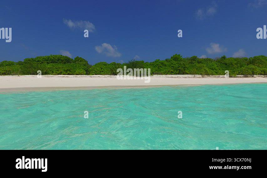 Copy space abstract of tranquil lagoon beach time by blue ocean and ...