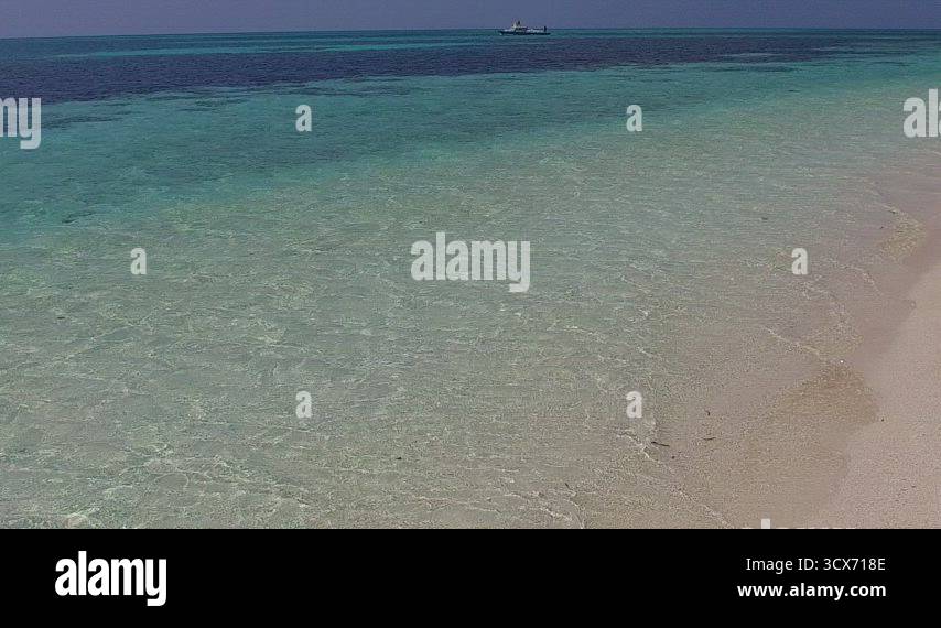 Sunny travel of marine sea view beach vacation by clear sea with white ...