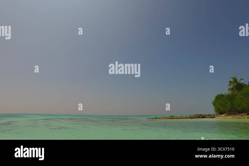 Sunny travel of marine seashore beach adventure by blue water with ...