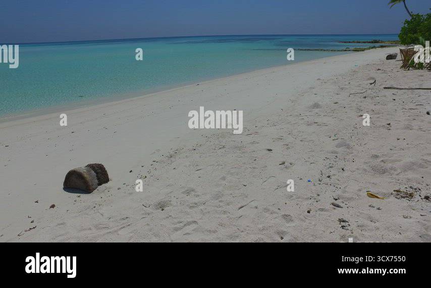 Sunny sky of tranquil seashore beach journey by blue lagoon and white ...