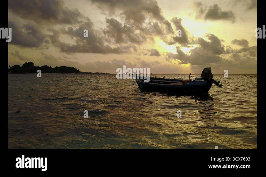 Summer scenery of relaxing lagoon beach break by blue green sea with ...