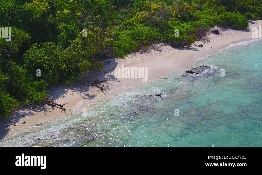 Sunny landscape of perfect sea view beach journey by blue sea with ...