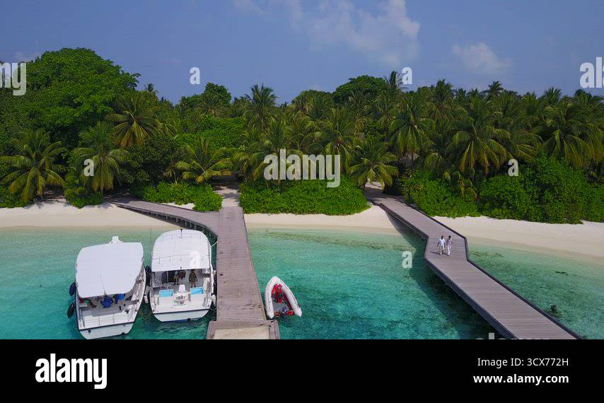 Warm texture of perfect lagoon beach adventure by blue ocean and white ...