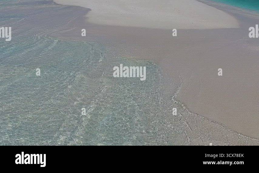 Close up scenery of tropical bay beach time by blue green lagoon with ...