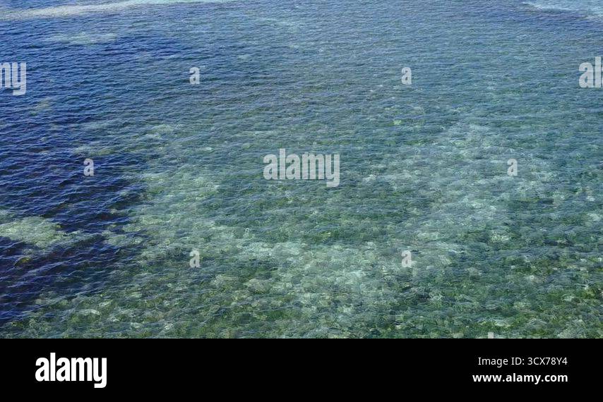 Sunny seascape of perfect bay beach voyage by blue ocean and white ...
