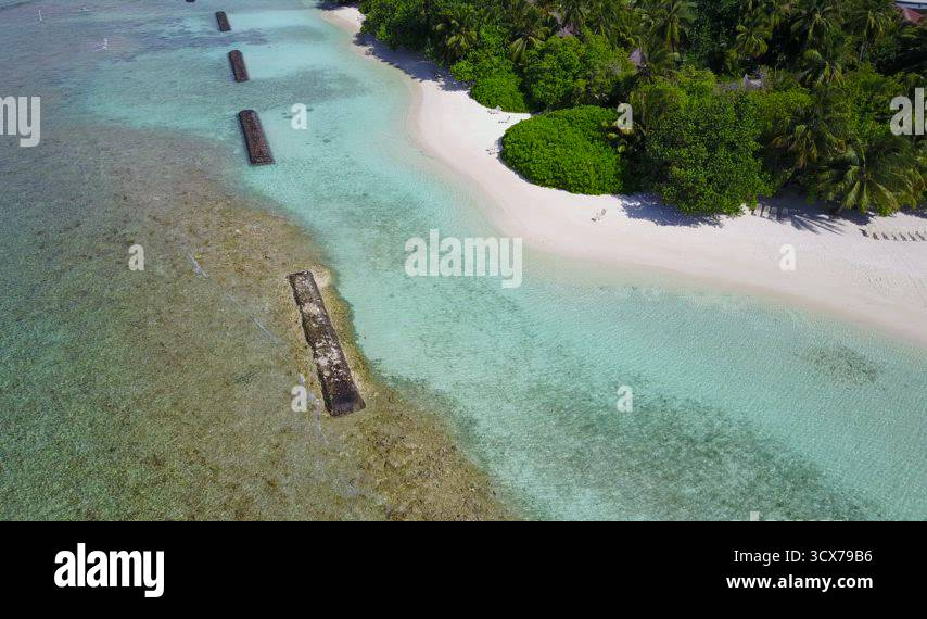 Summer abstract of paradise shore beach trip by aqua blue ocean and ...