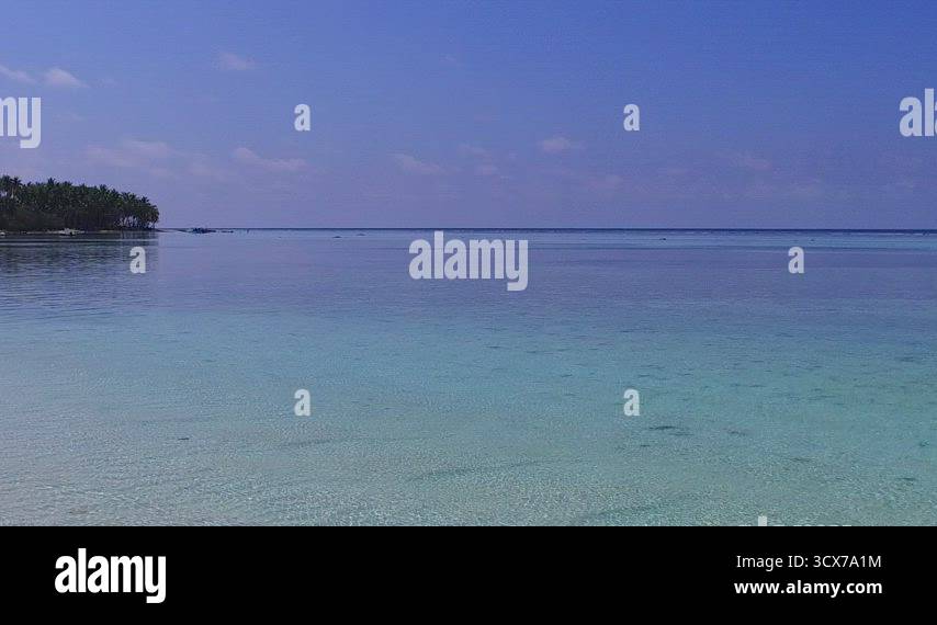 Daytime nature of perfect sea view beach wildlife by blue sea and clean ...