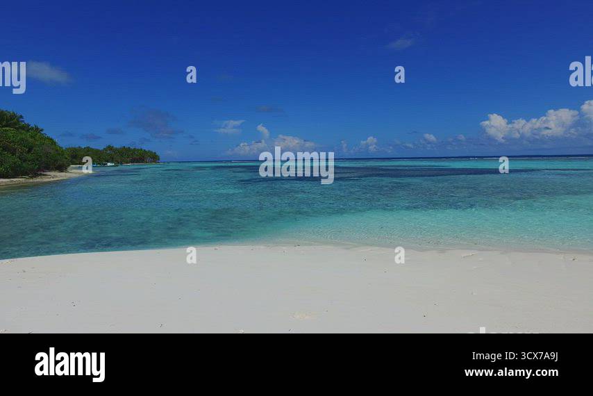 Romantic nature of exotic coastline beach vacation by aqua blue sea ...