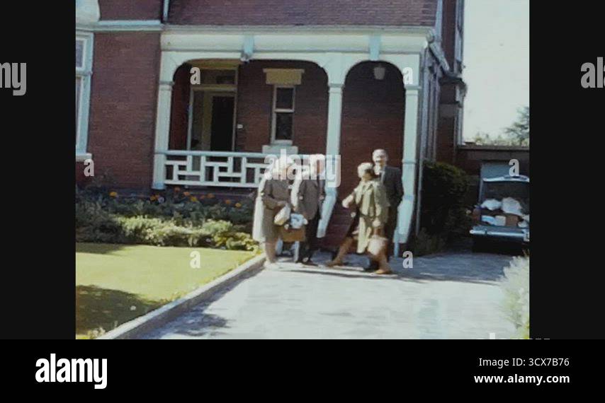 United Kingdom 1967, Typical English House with people Stock Video ...