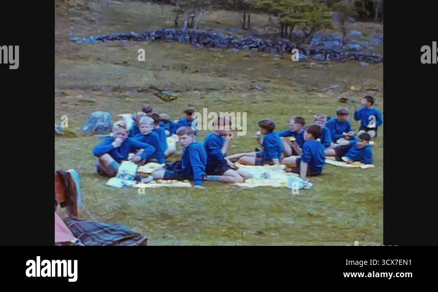 United Kingdom 1965, Boy scout camping in 60s Stock Video Footage - Alamy