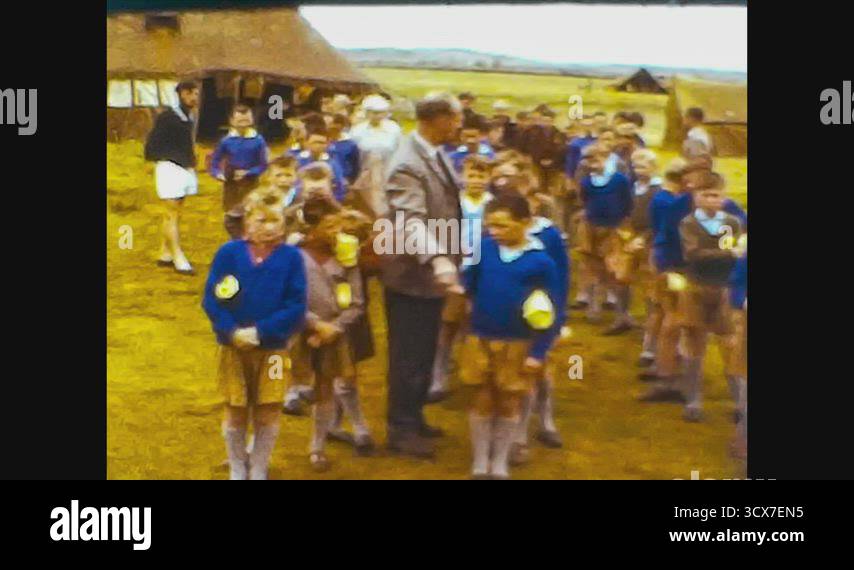 United Kingdom 1965, Boy scout camping in 60s Stock Video Footage - Alamy