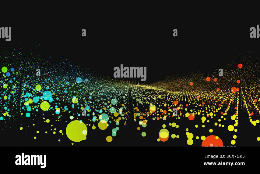 Futuristic abstract colorful waveform dimension ball oscillation ...