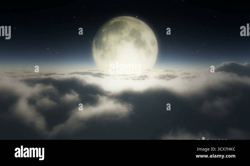 dreams full moon clouds Stock Video Footage - Alamy
