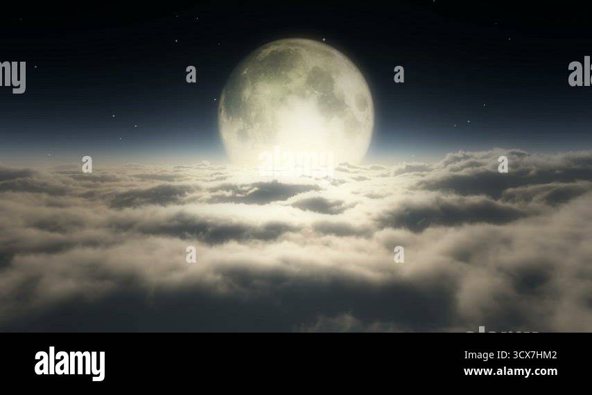 dreams full moon clouds Stock Video Footage - Alamy