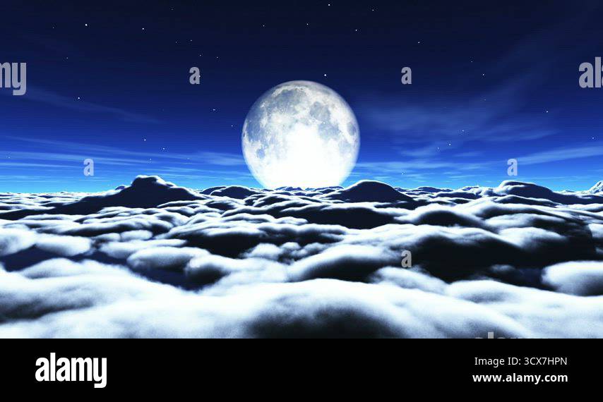 dreams full moon clouds Stock Video Footage - Alamy