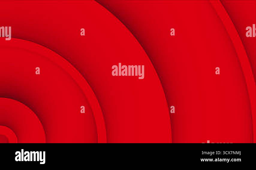 Looping background animation with red concentric circles moving from ...